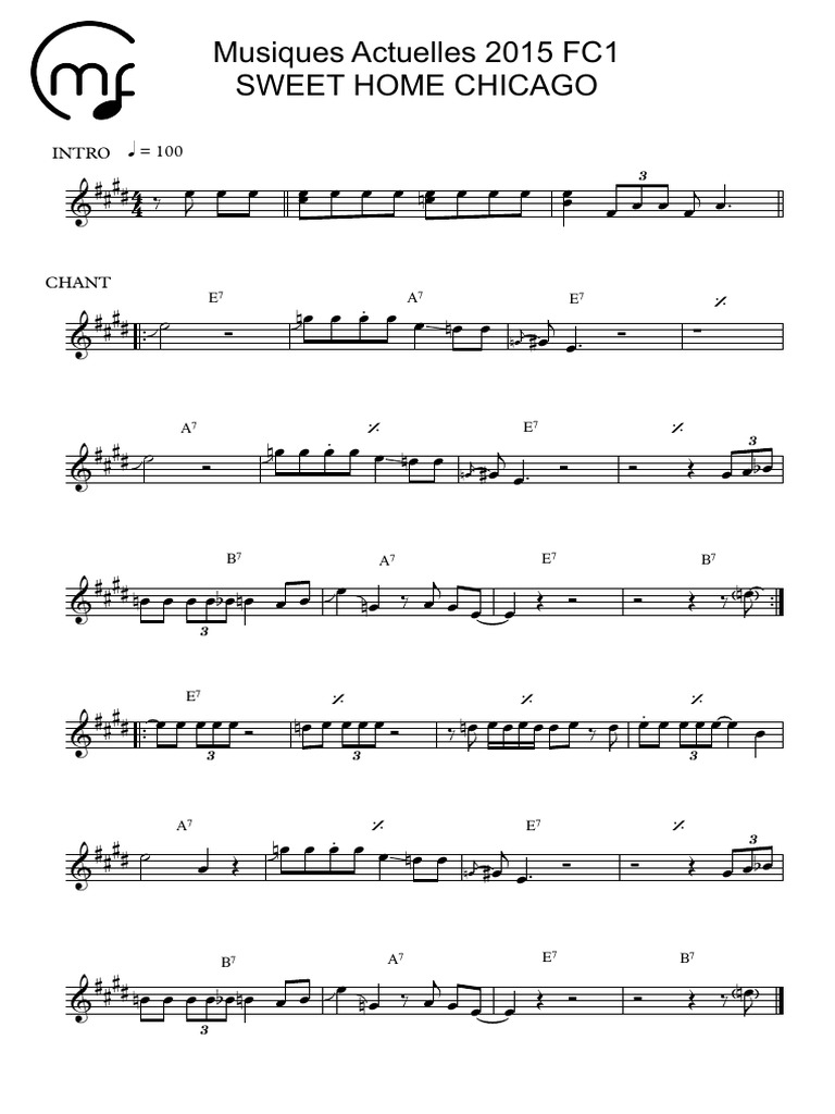 Sweet Home Chicago | PDF