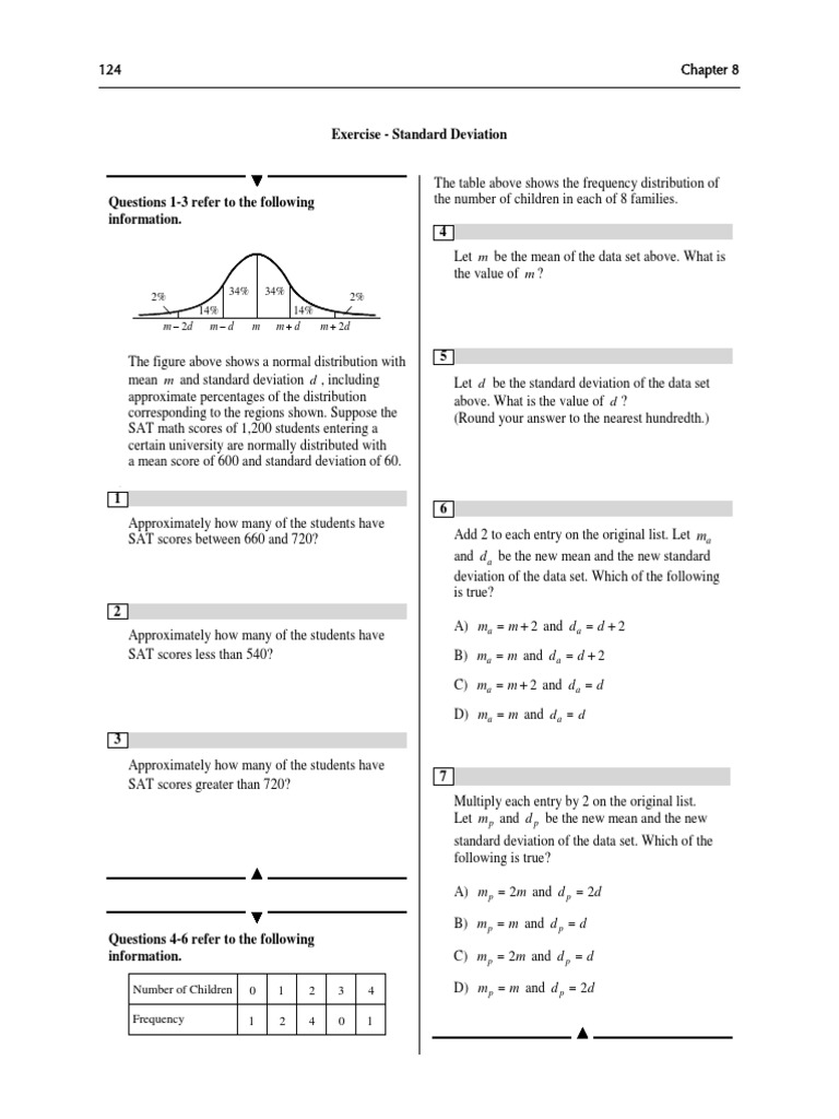 Standard Deviation Quiz 2 | PDF | Sat | Standard Deviation