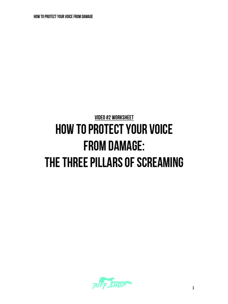 How To Protect Your Voice From Damage | PDF | Human Voice | Singing