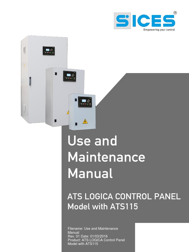 ATS115 - 220440 - USER MANUAL - LOGICA CONTROL PANEL - Rev01 - EN | PDF ...