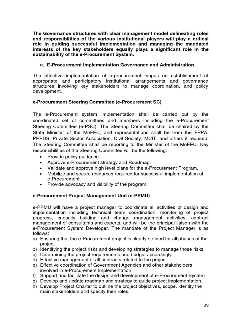 E-GP Strategy Plan Part2 | PDF | Governance | Data Center