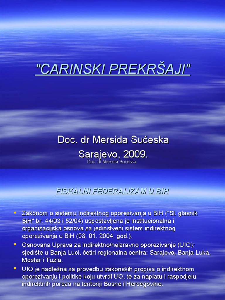 Carinski Prekrsaji 6 | PDF
