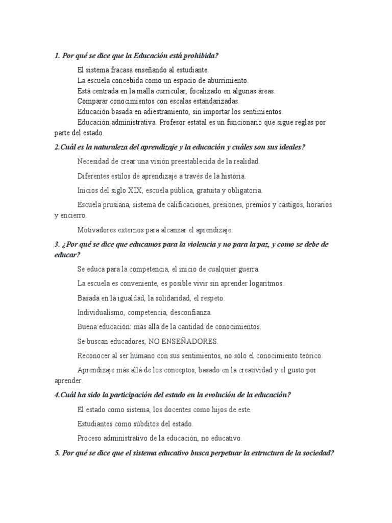 La Educación Prohibida | PDF