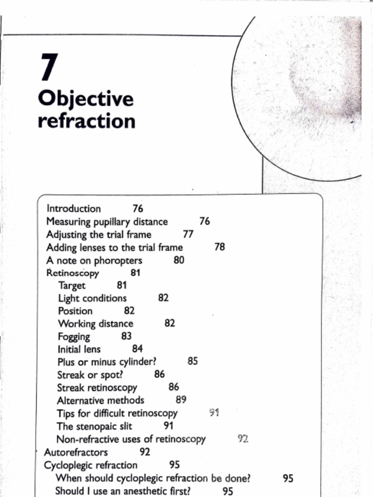 Objective Refraction | PDF | Eye | Facial Features