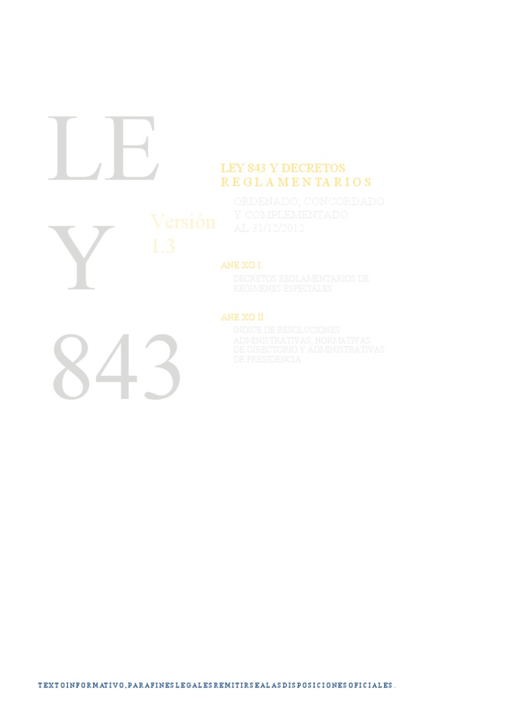 Ley 843 | PDF | Finanzas y dinero