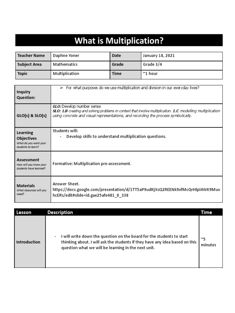 What Is Multiplication | Download Free PDF | Human Nature | Teaching
