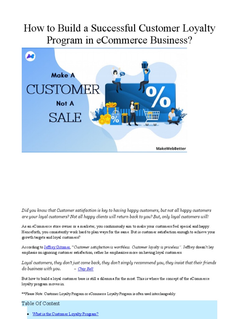 How To Build A Successful Customer Loyalty Program in Ecommerce ...