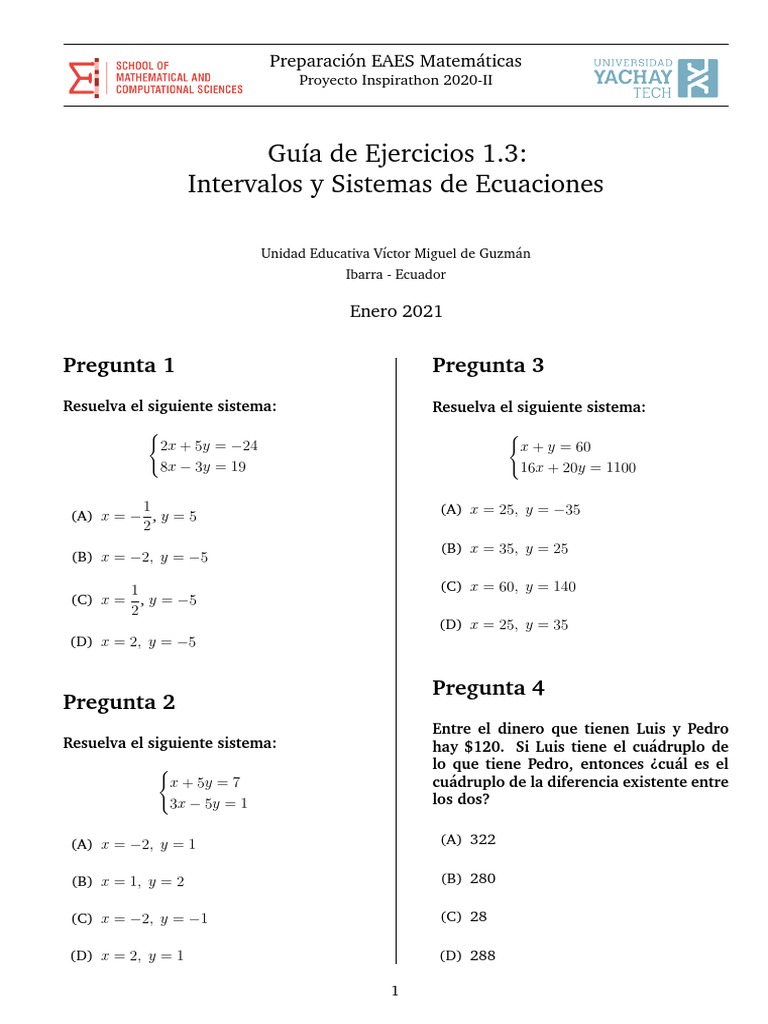 EAES 1 3 Ejercicios | PDF | Enseñanza de matemática | Science