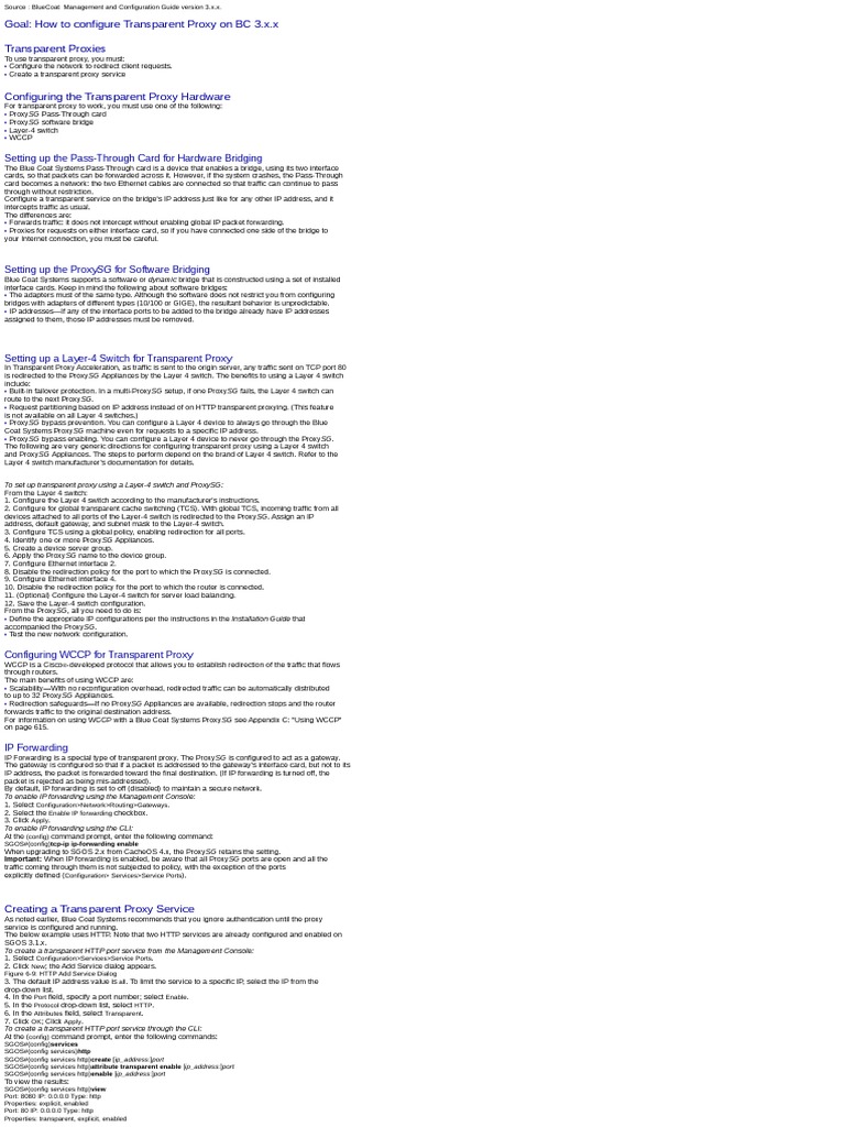 Source - BlueCoat Management and Configuration Guide Version 3 | PDF ...