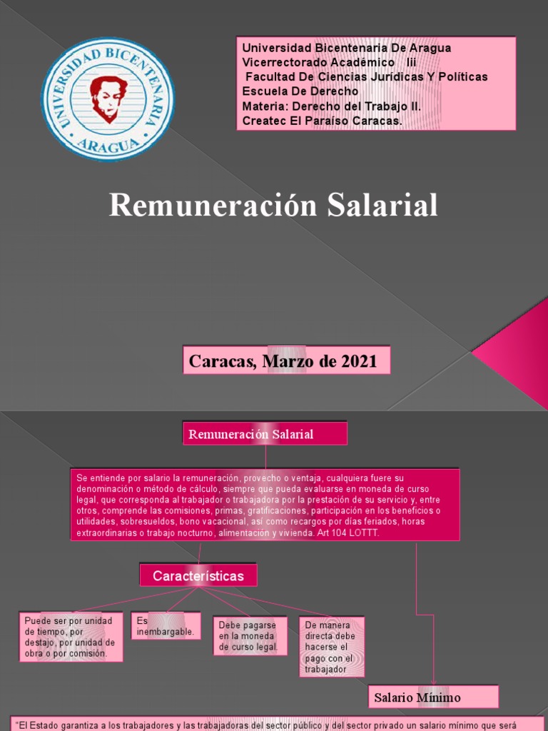 Remuneracion Salarial. - Mapa Conceptual | PDF | Salario mínimo | Salario