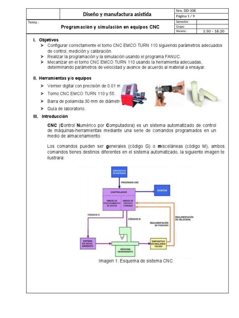L1 Introduccion Al CNC y Programacion en Codigo G | PDF | Control ...