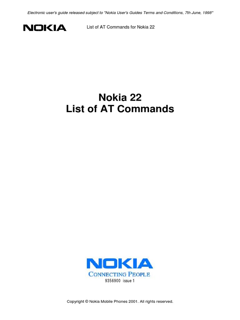 22 List of At-Commands en | PDF | Telecommunications | Computer Networking
