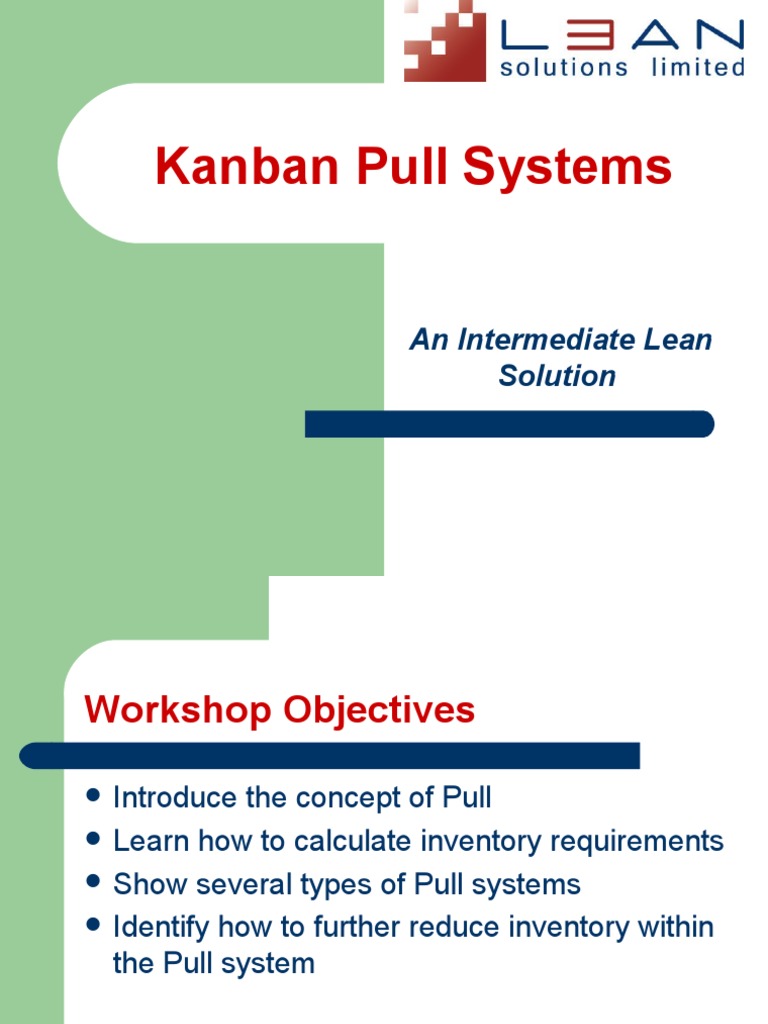 Understanding Kanban Pull Systems | PDF | Inventory | Lean Manufacturing