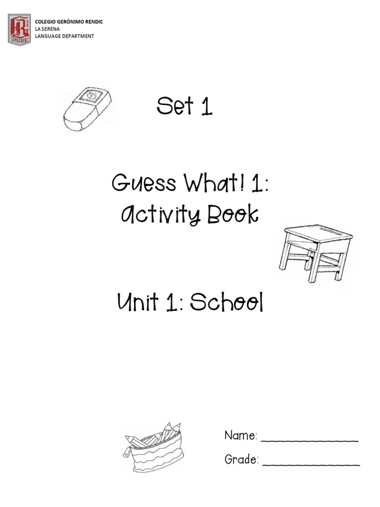 Set 1 Guess What! 1: Activity Book: Name: - Grade | PDF