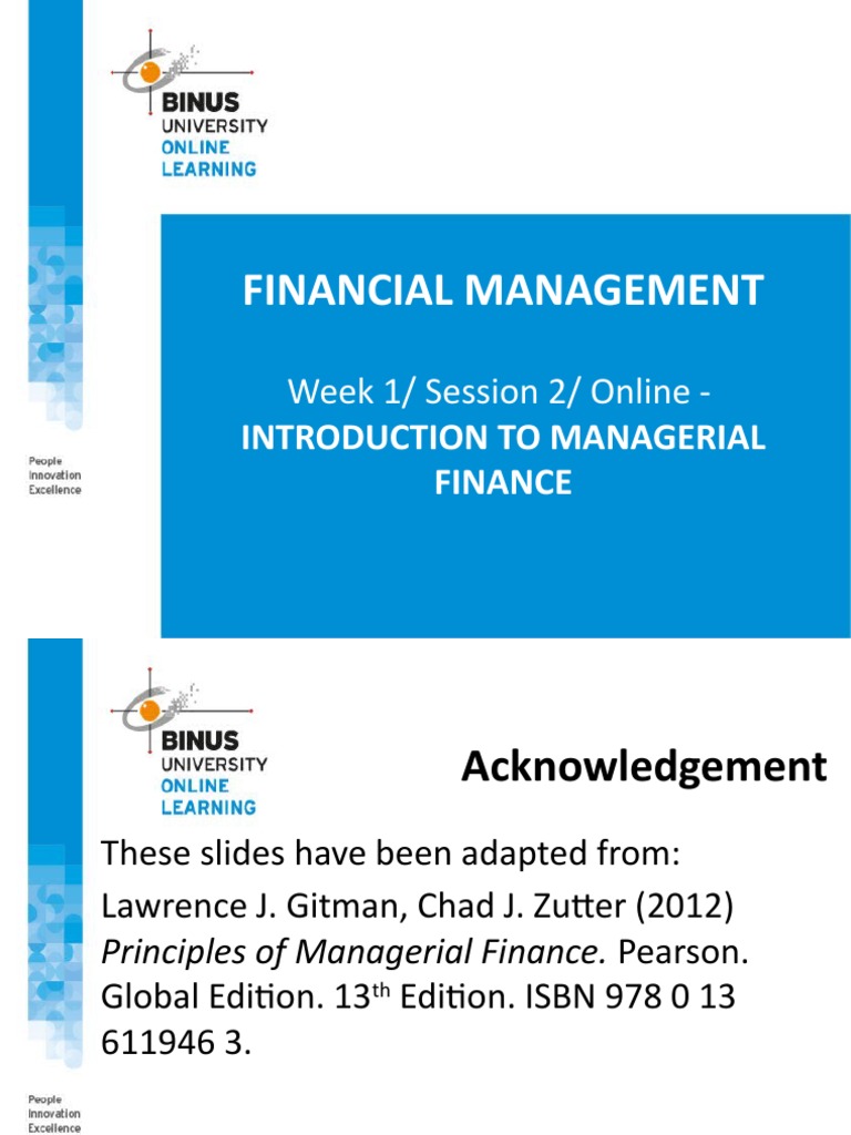 PPT1 - Introduction To Managerial Finance | PDF | Corporate Governance | Governance