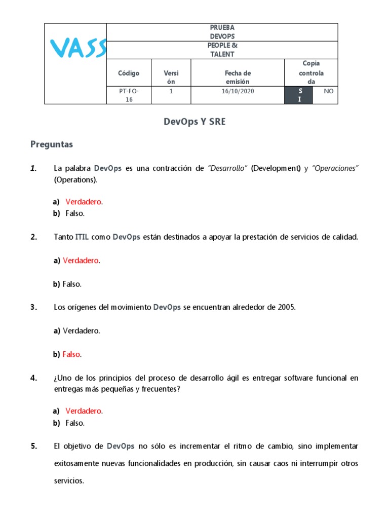 Prueba DEVOPS | PDF | Software | Ingeniería de software