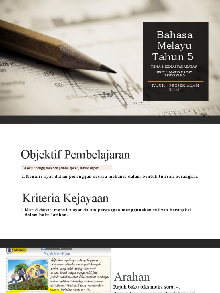 Bahasa Melayu Tahun 5 - Tulisan Berangkai | PDF