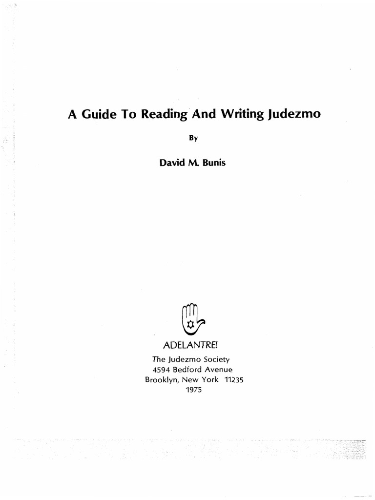 A Guide To Reading & Writing Judezmo | PDF