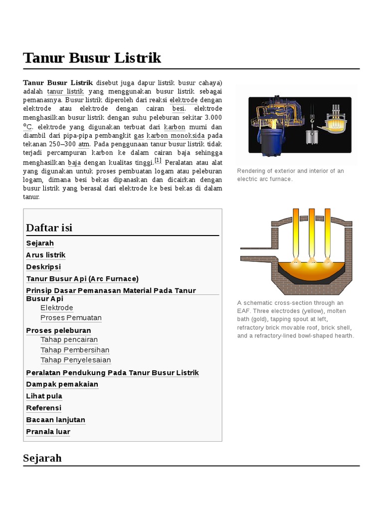 Tanur Busur Listrik | PDF