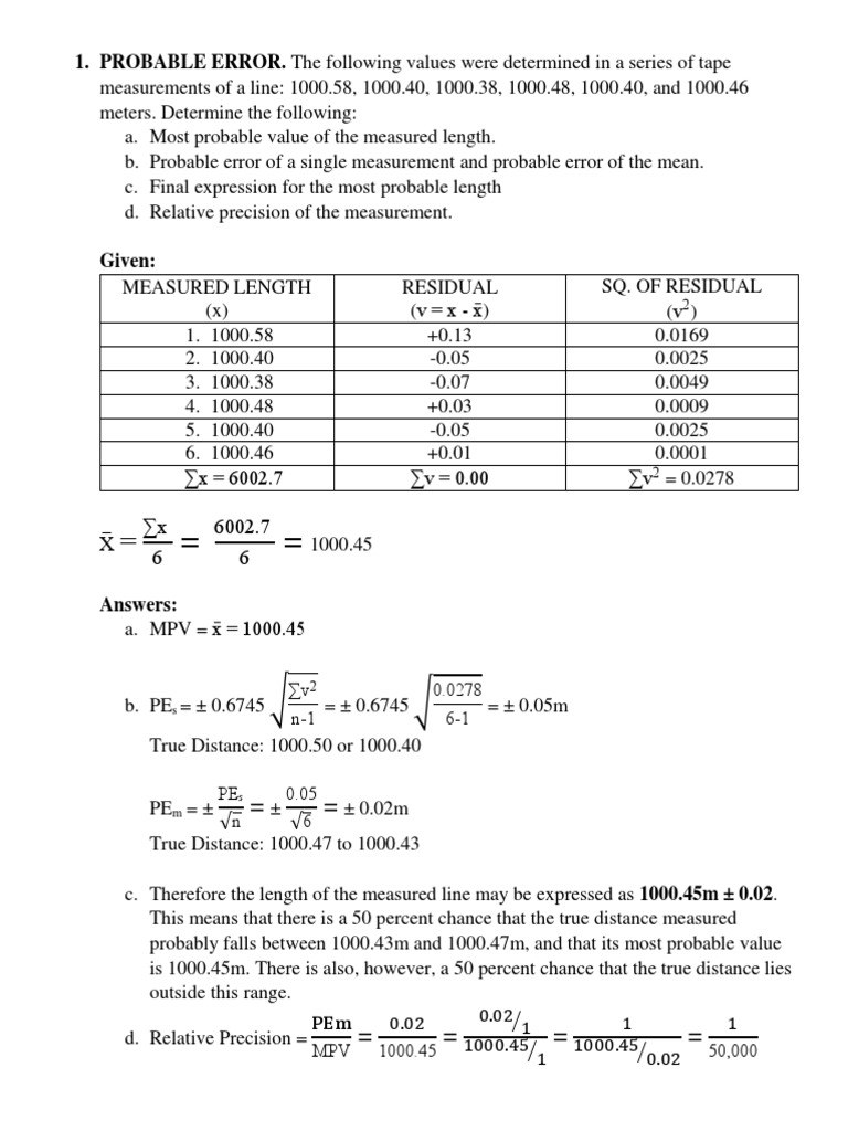 Illustrative Problems | PDF | Mean | Measurement