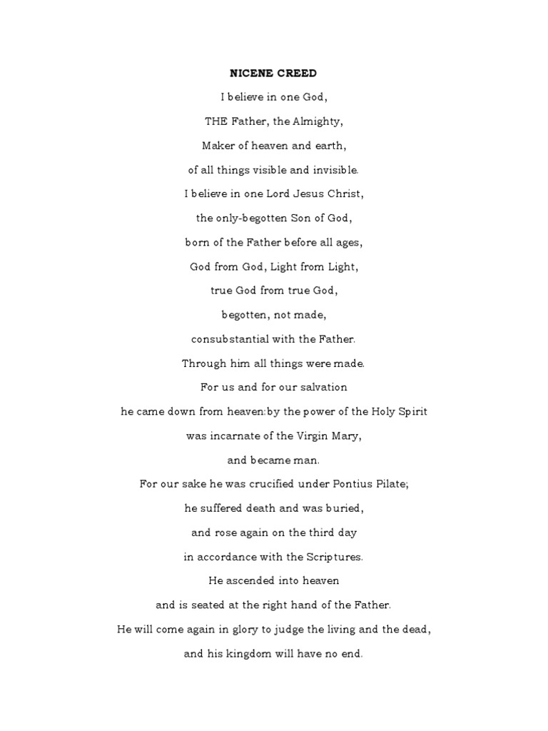 Nicene Creed | PDF