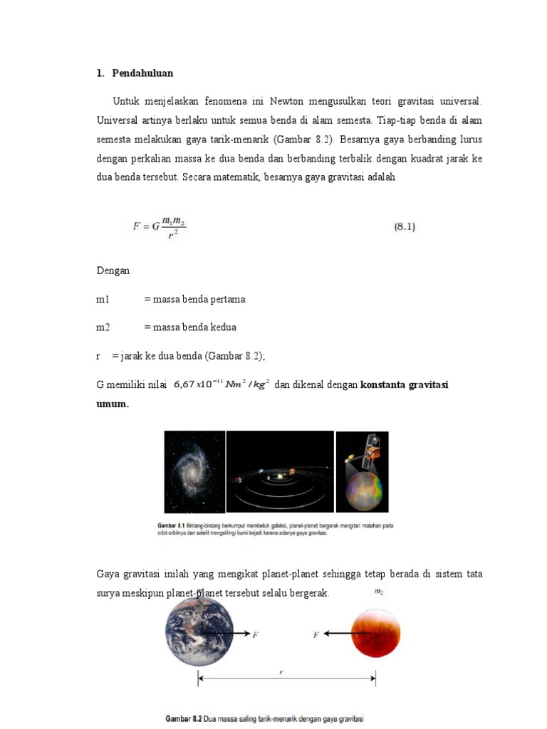 Teori Medan Gravitasi dan Aplikasinya dalam Menjelaskan Fenomena ...