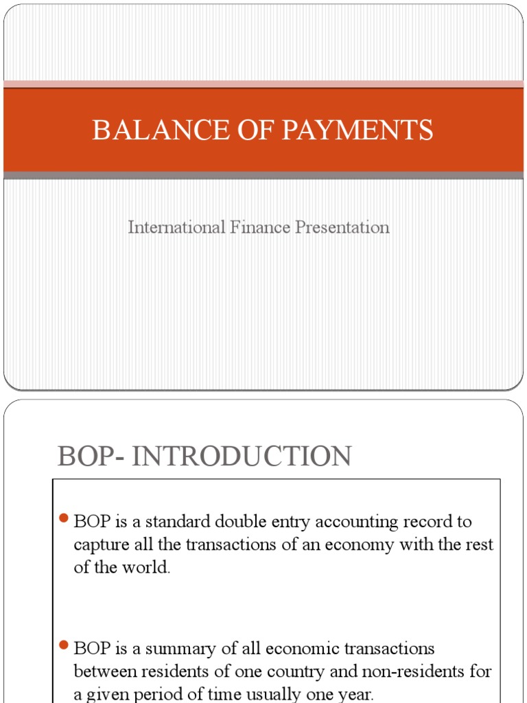 Understanding Balance of Payments (BOP) | PDF