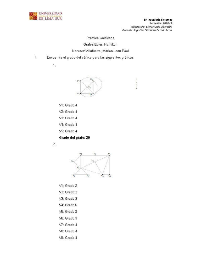 Practica Calificada Estructuras Discretas | PDF | Informática teórica | Combinatoria
