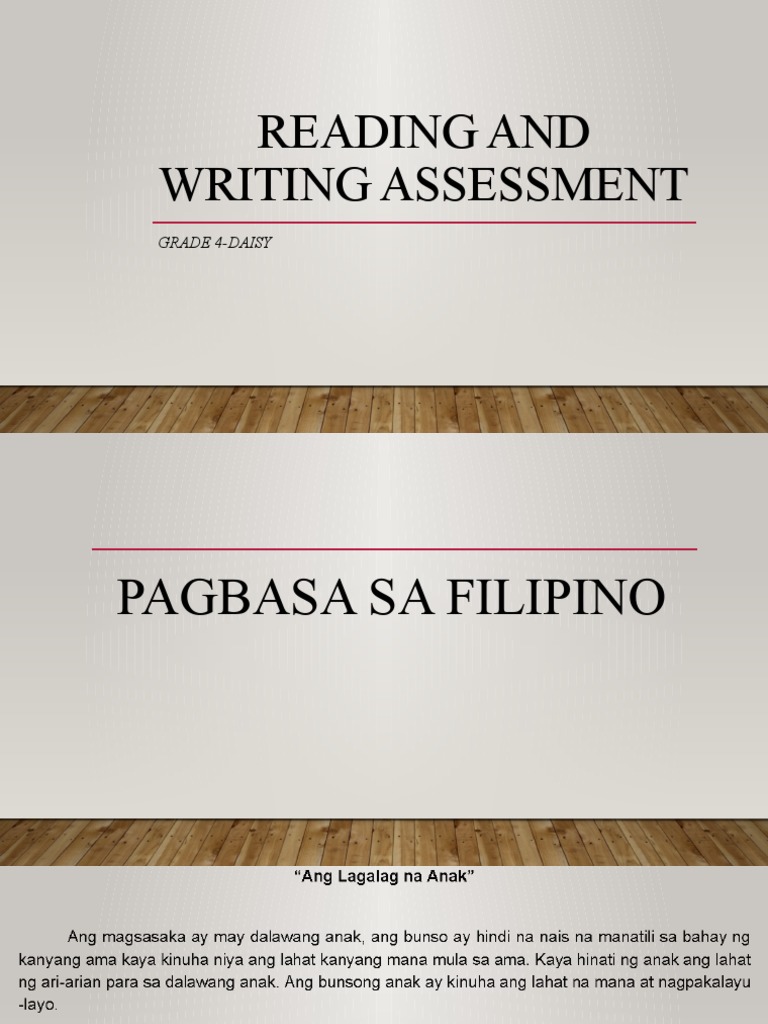Grade 4 Reading and Writing Assessment | PDF