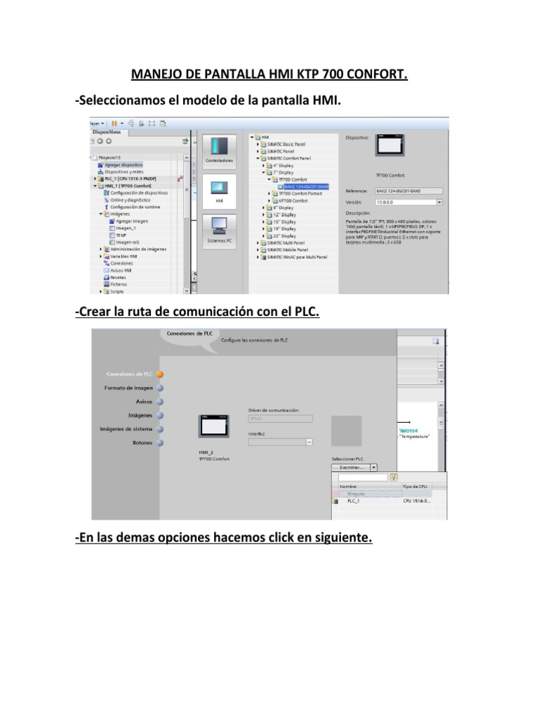 Guía de Configuración HMI KTP 700 | PDF