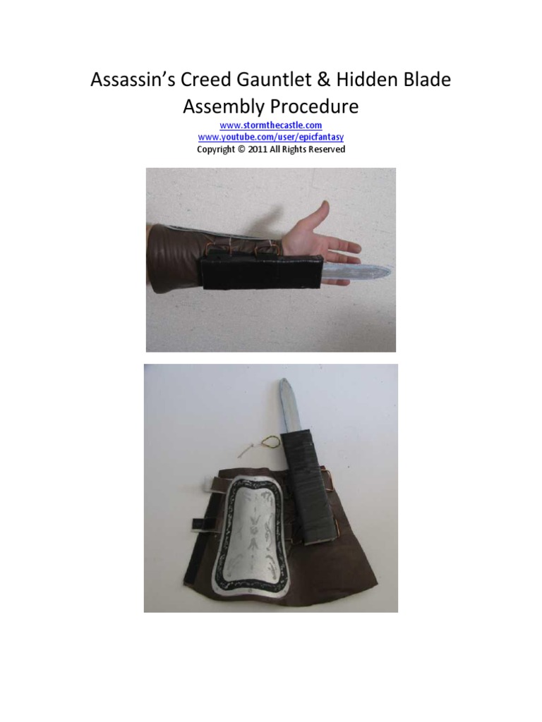 Assassins Creed Hidden Blade Assembly Procedure | PDF