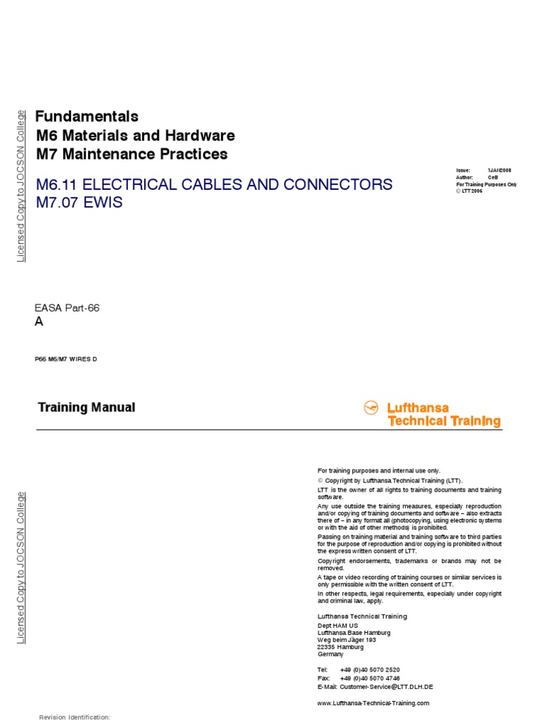 M6.11 M7 07 Elec-Cables - Connectors EWIS | PDF | Coaxial Cable ...