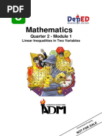 Mathematics: Quarter 2 - Module 3: "Solving Problems Involving Linear Inequalities in Two ...