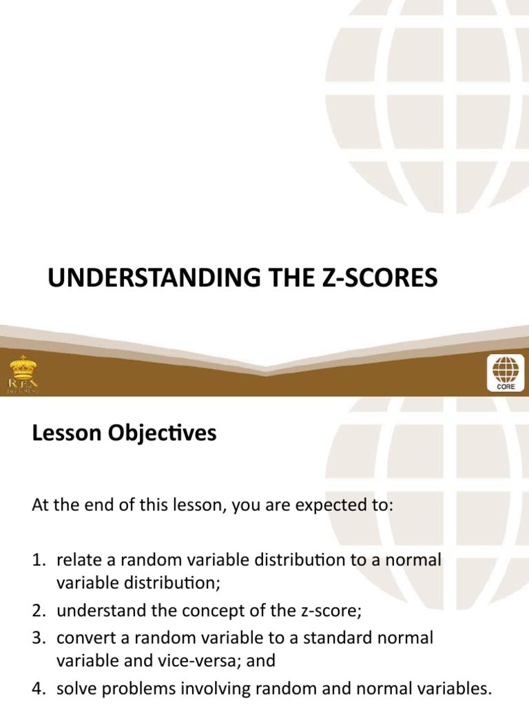 Unit II Lesson 2 Understanding The Z-Scores | PDF | Standard Score ...