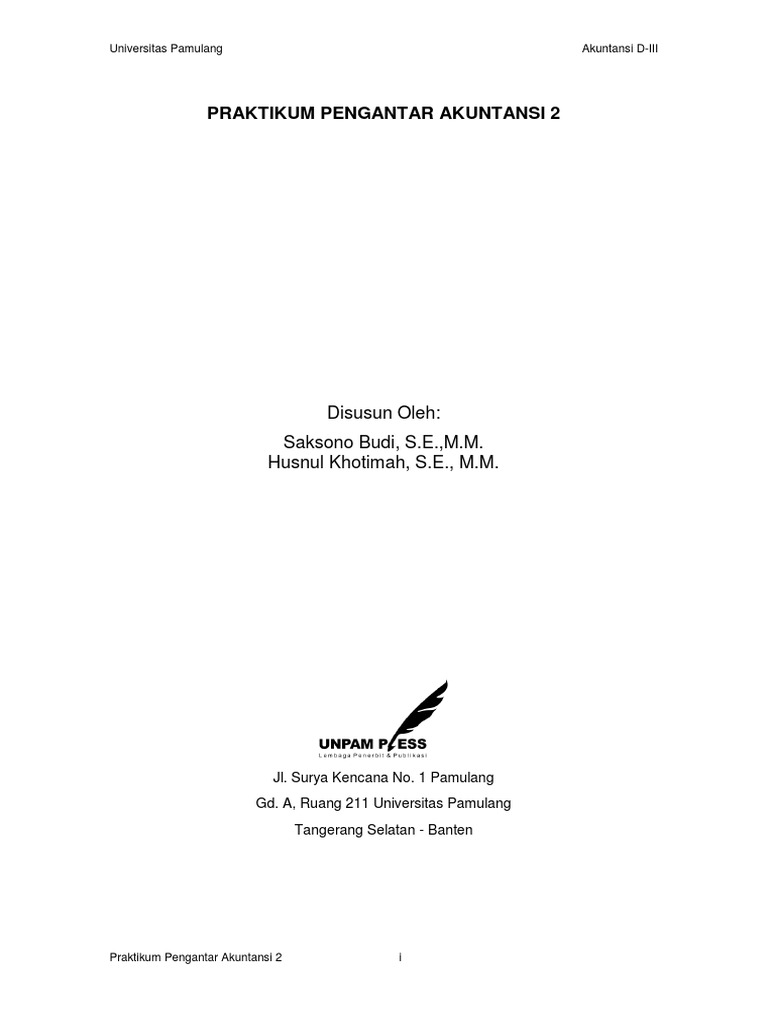 Dak0093 - Modul Utuh - Praktikum Pengantar Akuntansi 2 | PDF