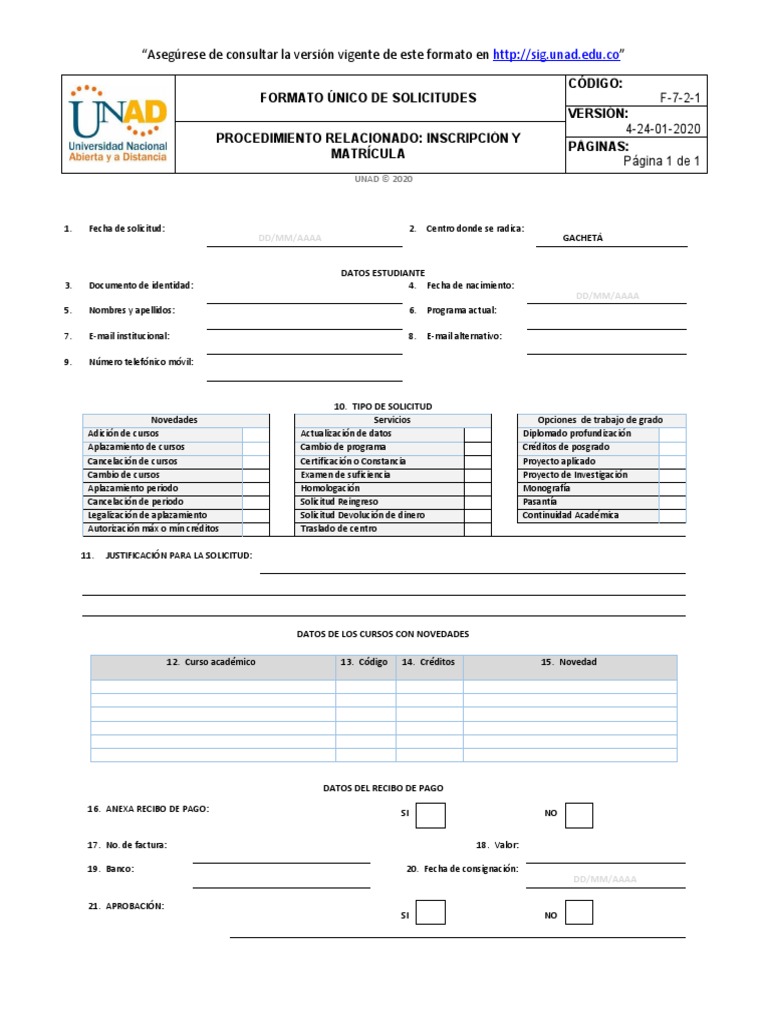 F-7-2-1 Formato FUS 2020 | PDF | Business