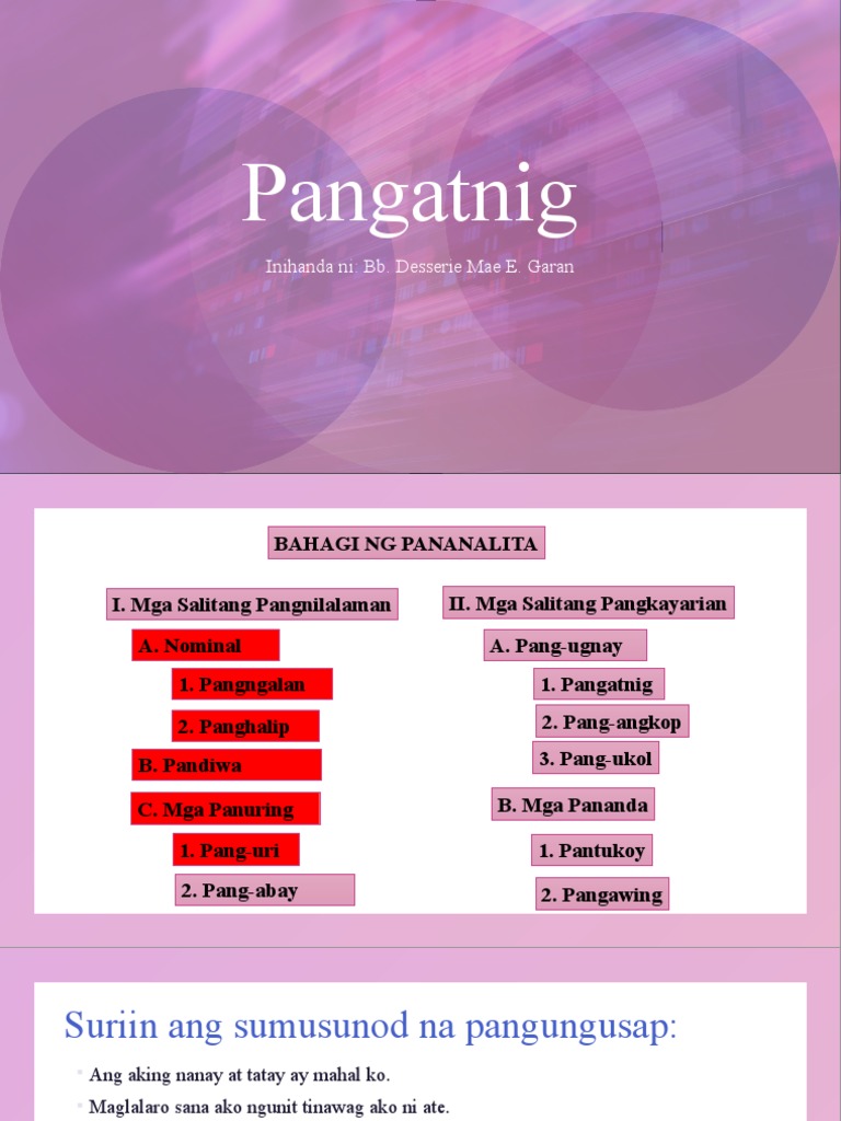 Lesson 11 (Pangatnig) | PDF