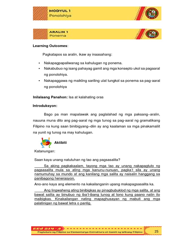 PONEMA - Teaching Filipino in Elementary Grades | PDF