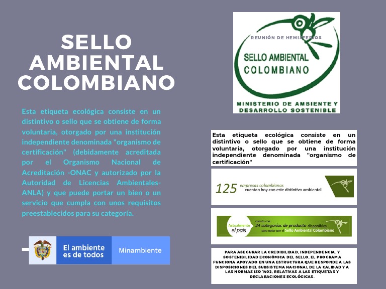 Sello Ambiental Colombiano: Certificación Ecológica | PDF