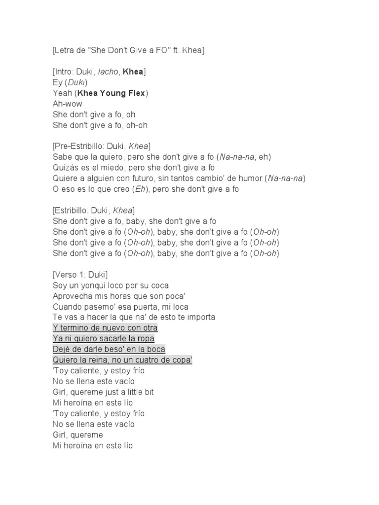 Rockstar Duki Letra | PDF