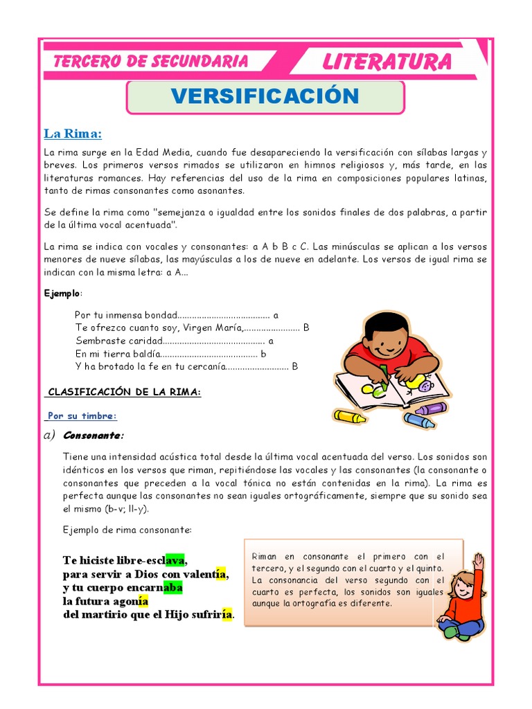 La Versificación | PDF | Rima | Metro (poesía)