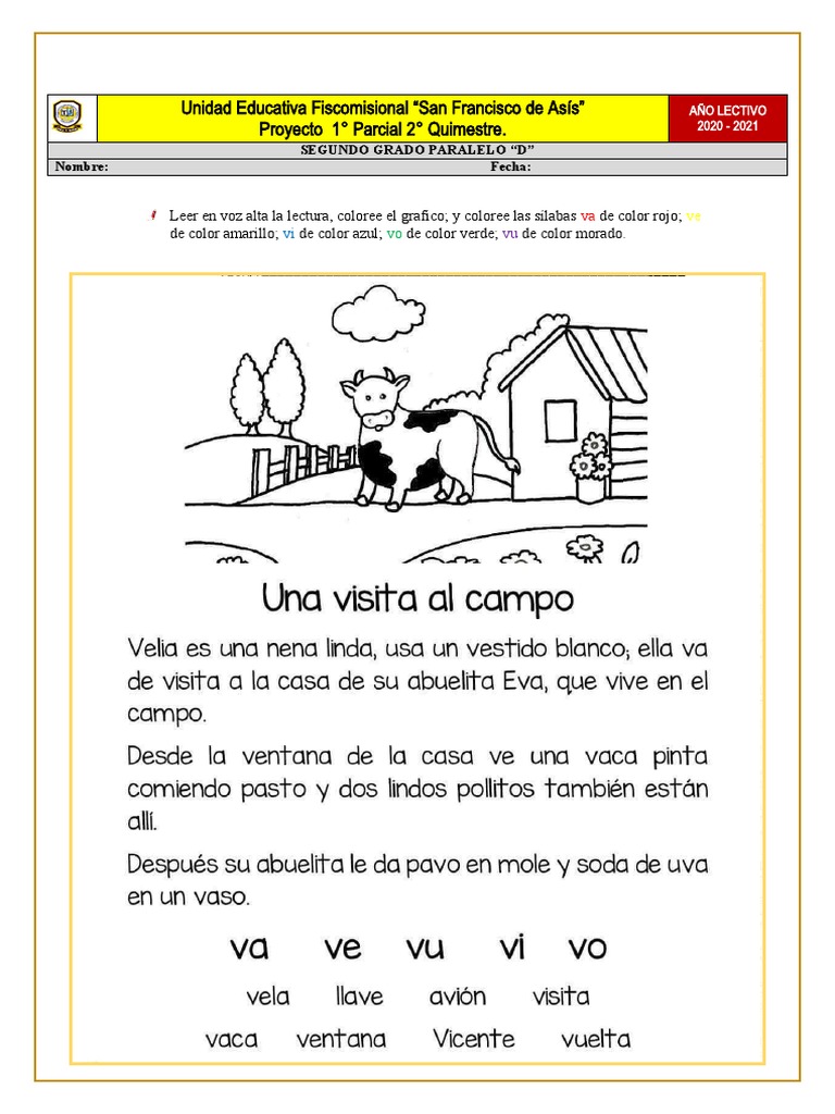 Lectura Una Visita Al Campo | PDF
