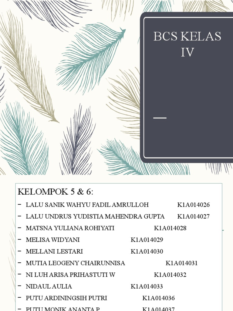 BCS Kelas Iv | PDF