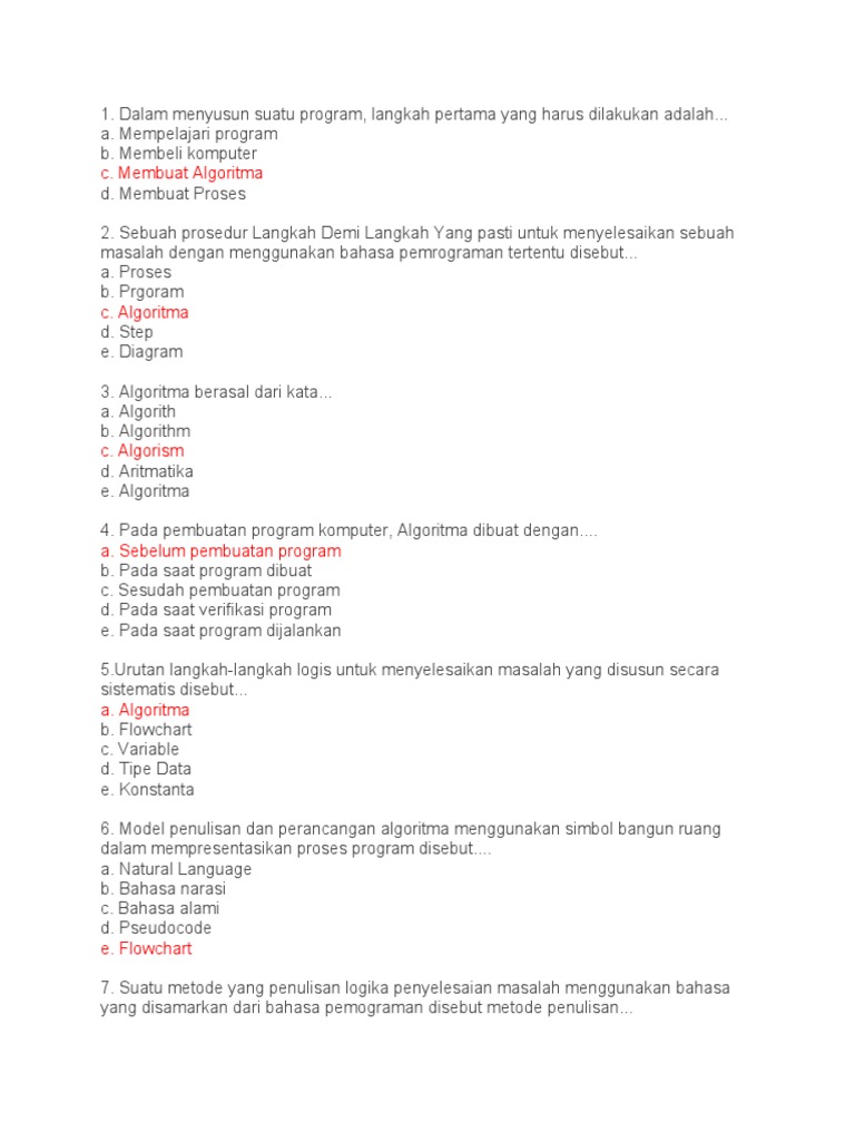 Soal Pemrograman Dasar Kelas Xii RPL Dan TKJ | PDF