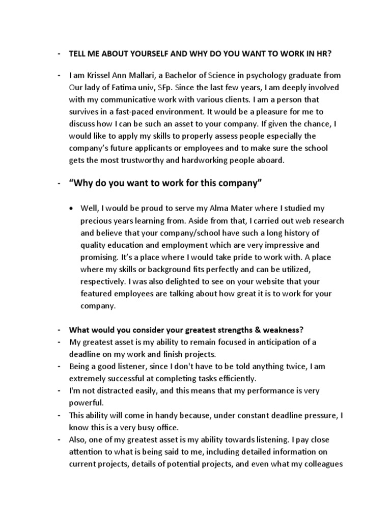 Job Interview Script | Download Free PDF | Goal | Communication