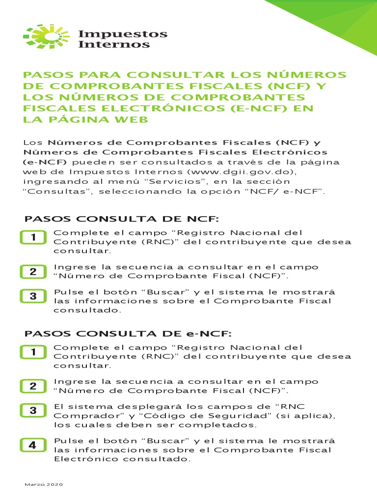 Paso A Paso para Consultar NCF y E NCF | PDF