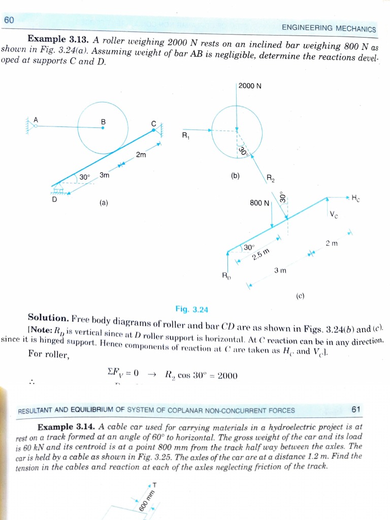 Example Weighing Weighing Assuming Negligible,: Fig. Weight | PDF | Classical Mechanics ...