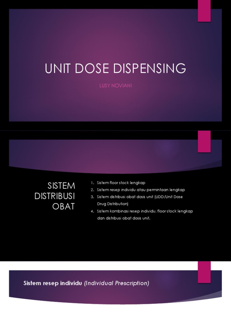 Unit Dose Dispensing System | PDF