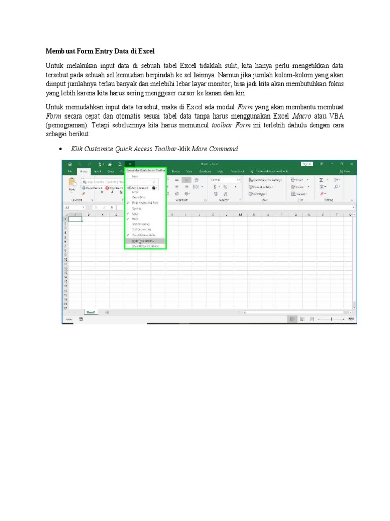 Membuat Form Tanpa Macro Atau VBA | PDF | Karier & Perkembangan | Bisnis