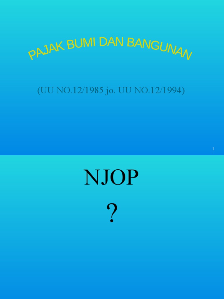 Njop PBB | PDF
